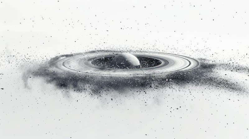 Infinite Orbs Swirling Rings and Particles in White Space Stock ...