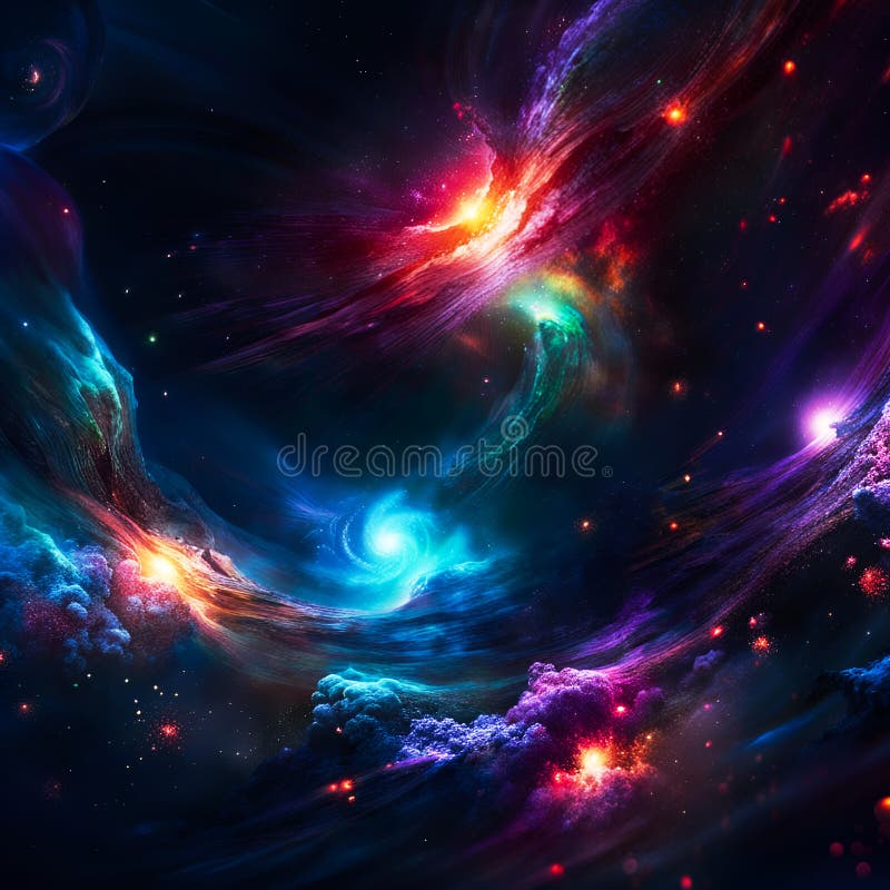 Infinite Outer Space Concept Stock Illustration - Illustration of night ...