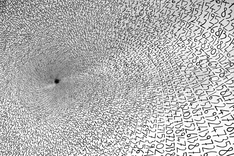 Infinite Pattern of Numbers in Whirlpool Stock Image - Image of cash ...