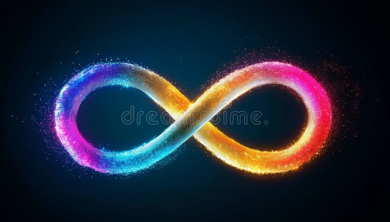 Infinite Possibilities Vibrant Colors in an Energetic Loop Against a ...