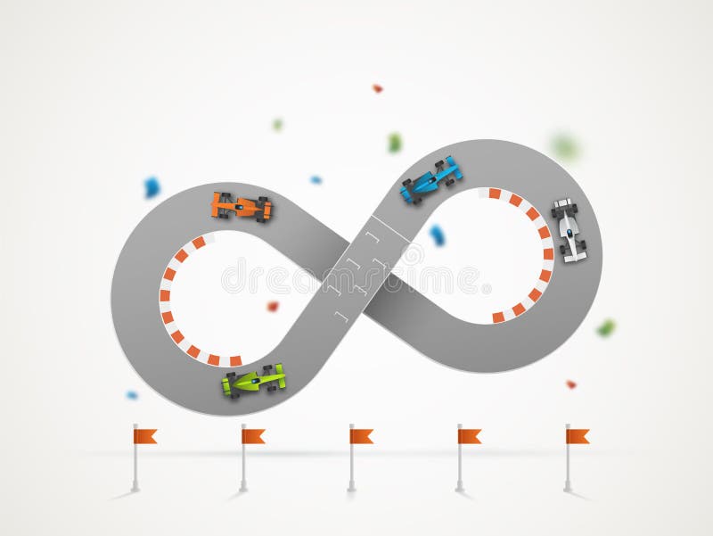 Infinite Race Track stock vector. Illustration of prix - 113429515