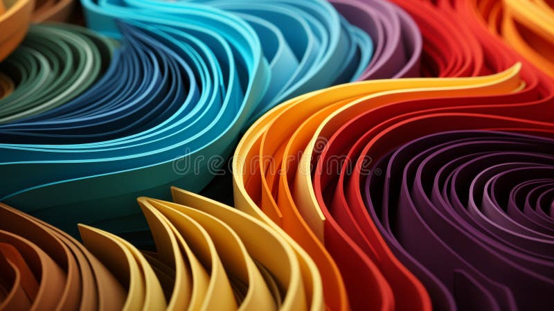 Infinite Rainbow Art: Swirling Patterns in Multicolored Splendor Stock ...