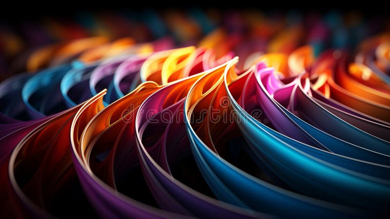 Infinite Rainbow Art: Swirling Patterns in Multicolored Splendor Stock ...