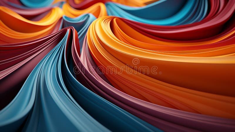 Infinite Rainbow Art: Swirling Patterns in Multicolored Splendor Stock ...