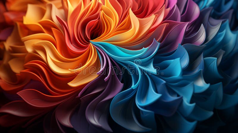 Infinite Rainbow Art: Swirling Patterns in Multicolored Splendor Stock ...