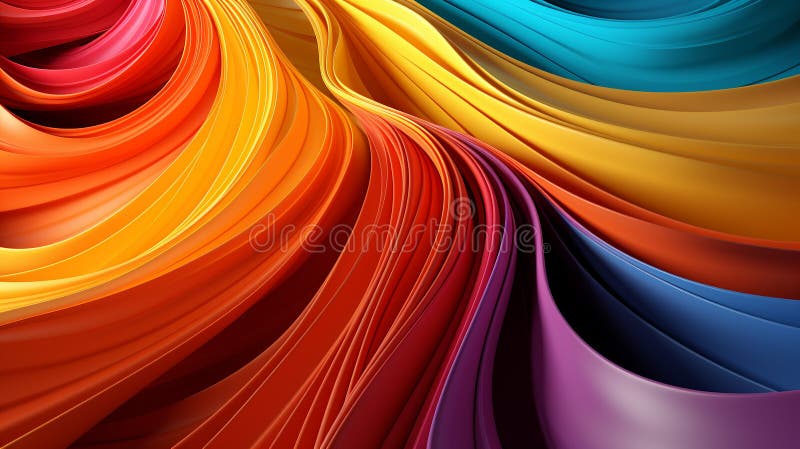 Infinite Rainbow Art: Swirling Patterns in Multicolored Splendor Stock ...