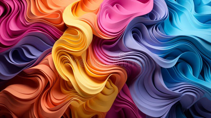Infinite Rainbow Art: Swirling Patterns in Multicolored Splendor Stock ...