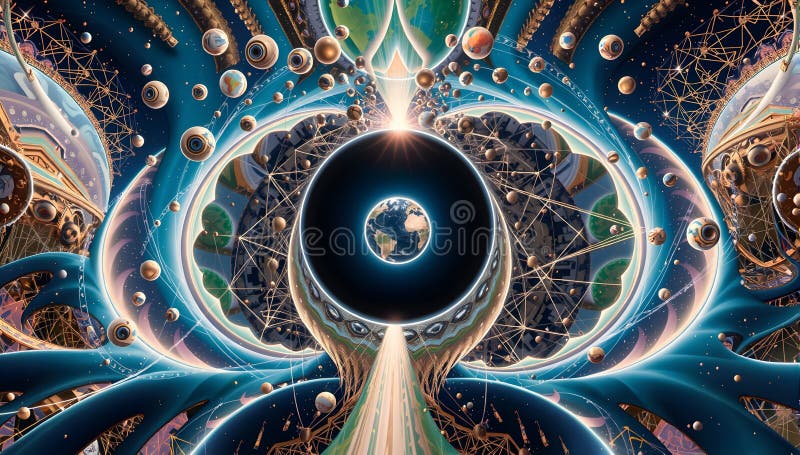 Infinite Realms of the Multiverse Stock Photo - Image of earth ...