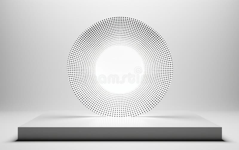 Infinite Reflection: LED-Lit Optical Mirage Isolated on White ...