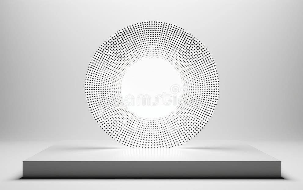 Infinite Reflection: LED-Lit Optical Mirage Isolated on White ...