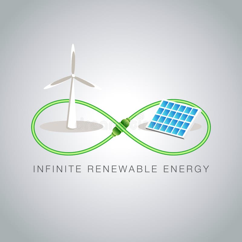 Infinite Renewable Energy stock vector. Illustration of efficiency ...