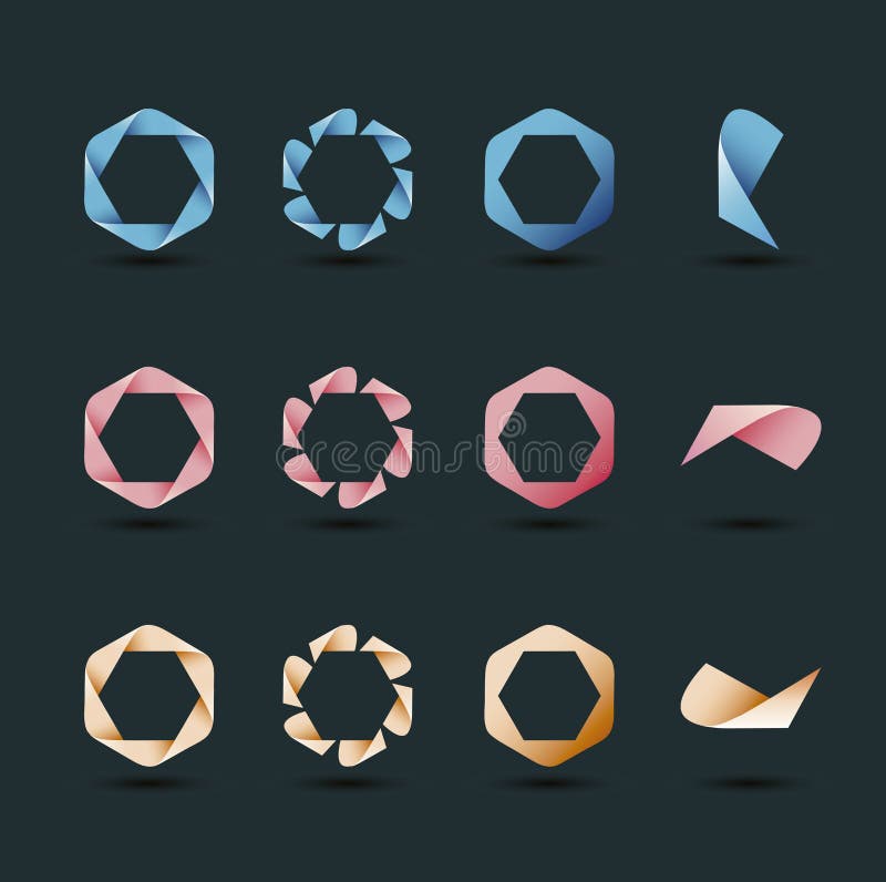 Infinite Ribbon Icon Collection Stock Vector - Illustration of banner ...