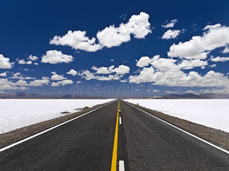 Infinite road stock image. Image of horizon, salar, road - 8158943