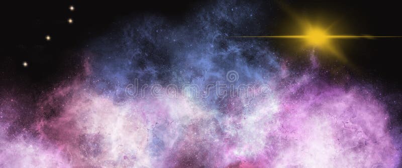 Infinite Space Background with Nebulas and Stars Stock Photo - Image of ...