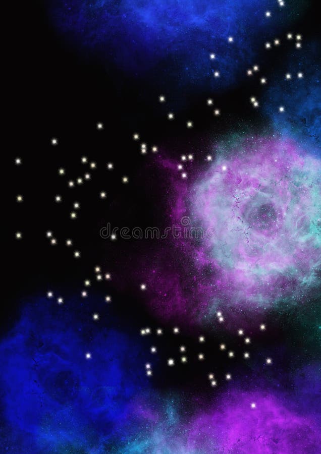Infinite Space Background with Silhouette of Telescope. Neural Network ...
