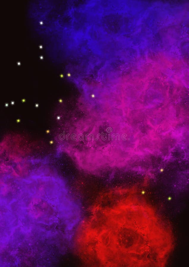 Infinite Space Background with Nebulas and Stars Stock Photo - Image of ...