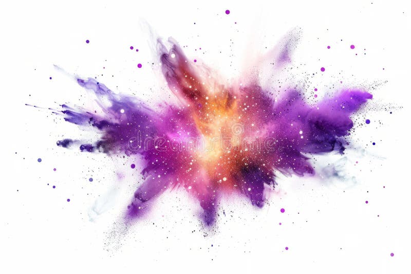 Infinite Space Dust Explosion on White Background Stock Image - Image ...