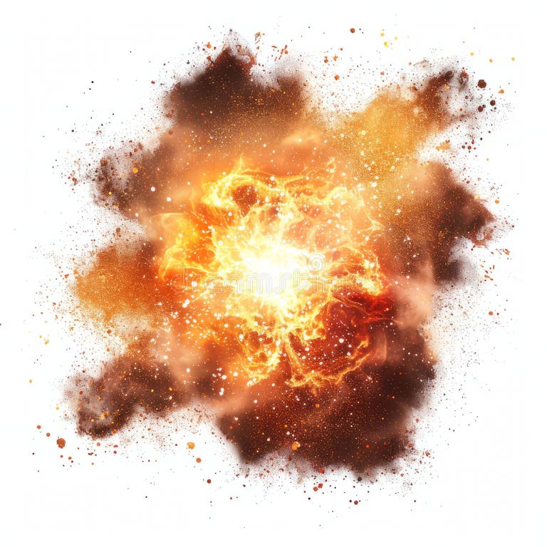 Infinite Space Dust Explosion on White Background Stock Image - Image ...