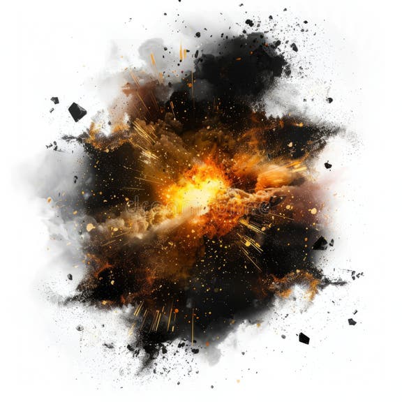 Infinite Space Dust Explosion on White Background Stock Image - Image ...