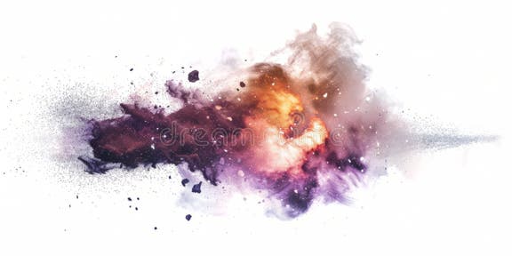 Infinite Space Dust Explosion on White Background Stock Image - Image ...