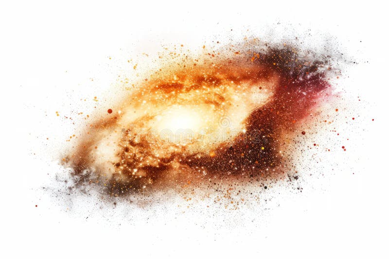 Infinite Space Dust Explosion on White Background Stock Photo - Image ...