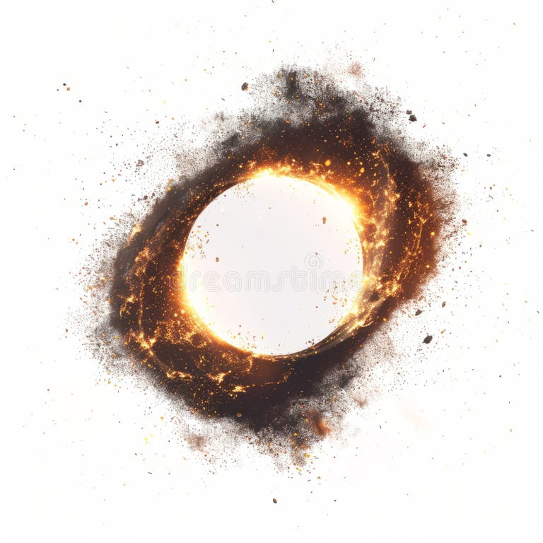 Infinite Space Dust Explosion on White Background Stock Image - Image ...