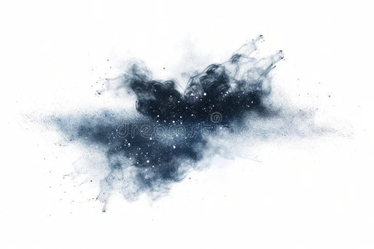Infinite Space Dust Explosion on White Background Stock Image - Image ...