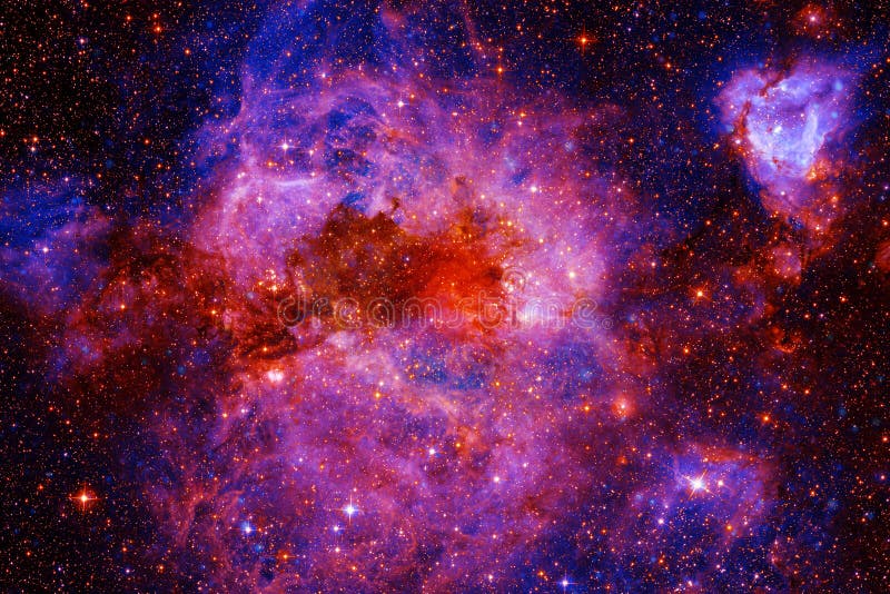 Infinite Space with Nebulae and Stars Stock Illustration - Illustration ...