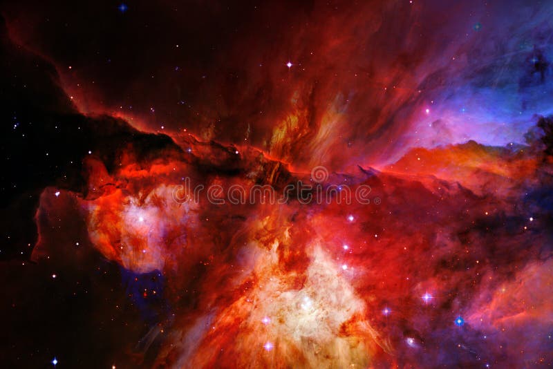 Infinite Space with Nebulae and Stars Stock Illustration - Illustration ...