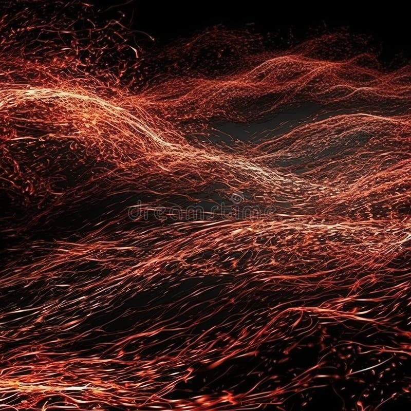 Infinite Space Pierced with Thousands Glowing Fire Threads, Which are ...