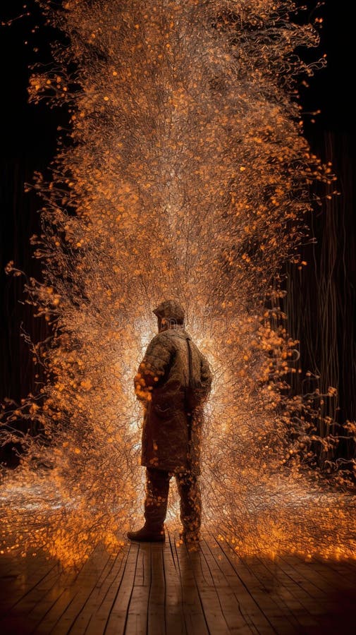 Infinite Space Pierced with Thousands Glowing Fire Threads, Which are ...