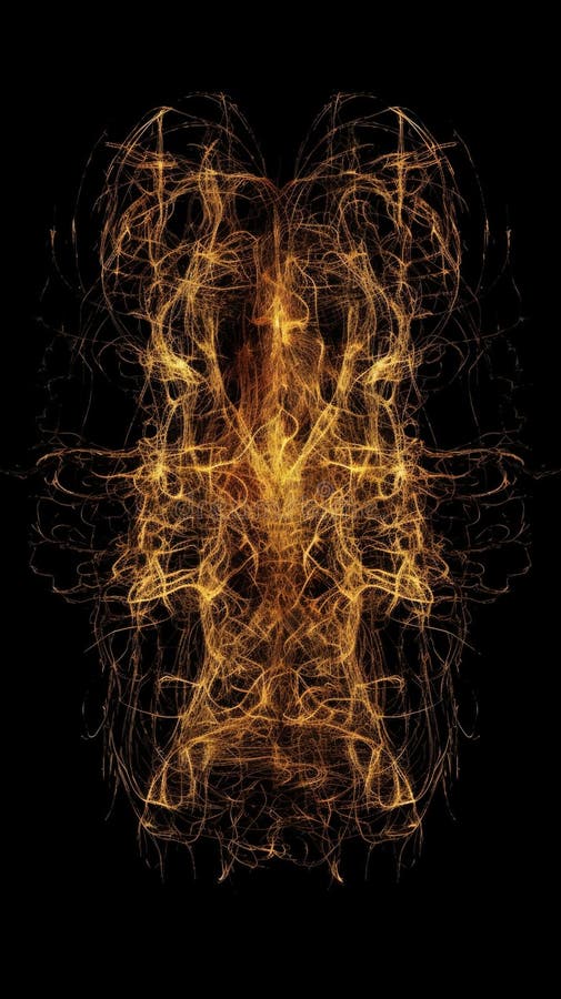 Infinite Space Pierced with Thousands Glowing Fire Threads, Which are ...