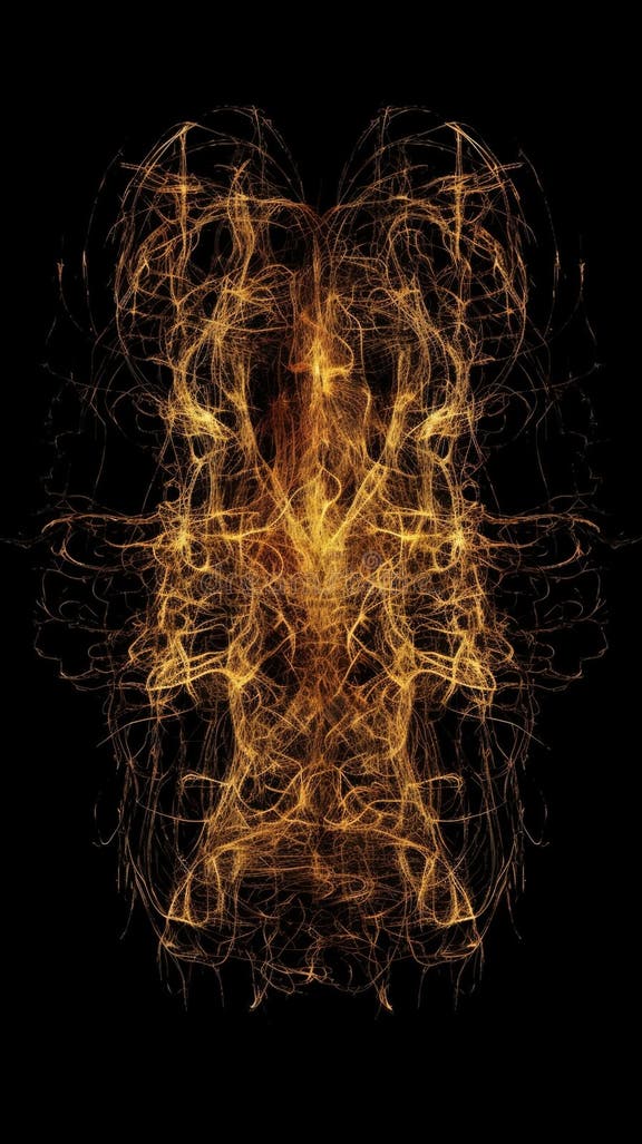 Infinite Space Pierced with Thousands Glowing Fire Threads, Which are ...