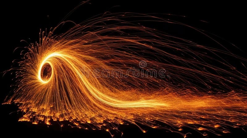 Infinite Space Pierced with Thousands Glowing Fire Threads, Which are ...