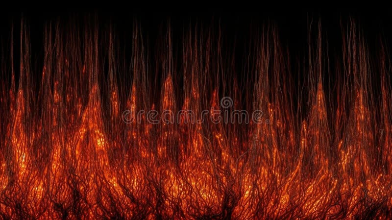 Infinite Space Pierced with Thousands Glowing Fire Threads, Which are ...