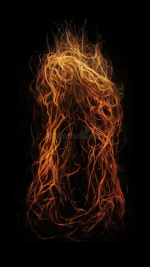 Infinite Space Pierced with Thousands Glowing Fire Threads, Which are ...