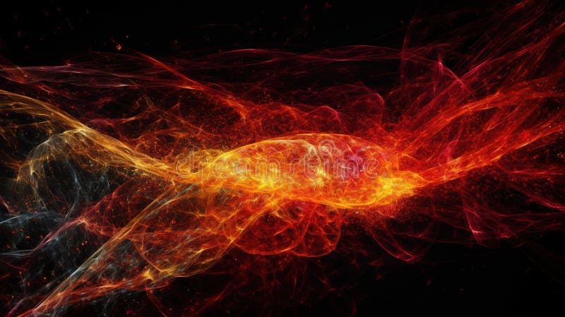 Infinite Space Pierced with Thousands Glowing Fire Threads, Which are ...