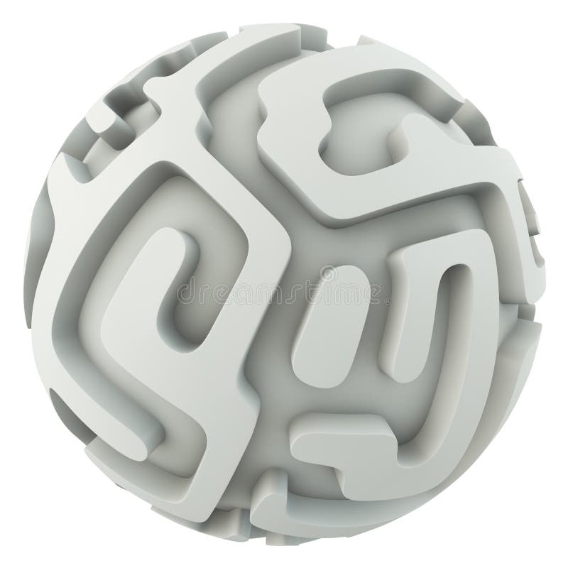 Infinite sphere maze stock illustration. Illustration of infinite ...