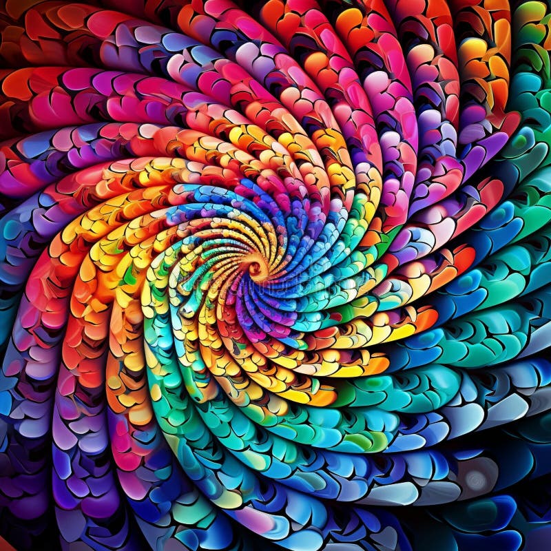 Infinite Spirals: a Mesmerizing Whirlwind of Geometric Patterns Stock ...