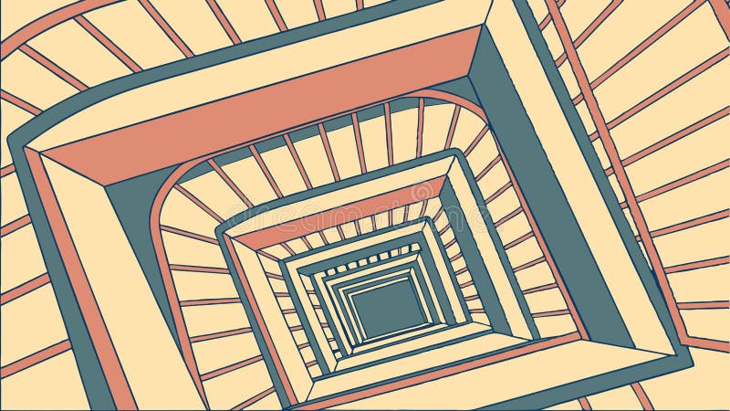 Infinite Square Spiral: Recursive Depth in Design. Vector Design ...