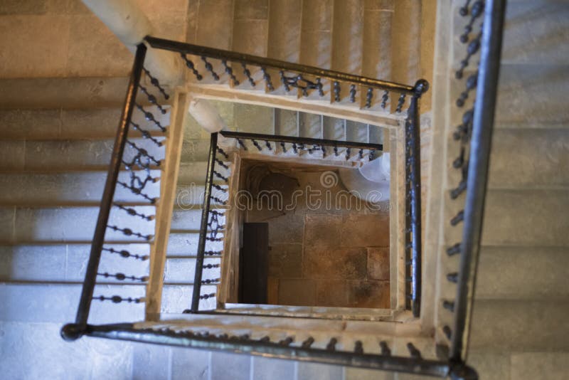 Infinite Stairs in the Form of a Spiral Stock Photo - Image of high ...