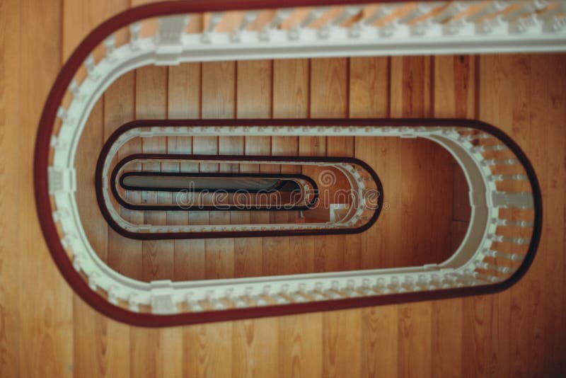 Infinite stairs stock photo. Image of spiral, wood, inside - 167120248