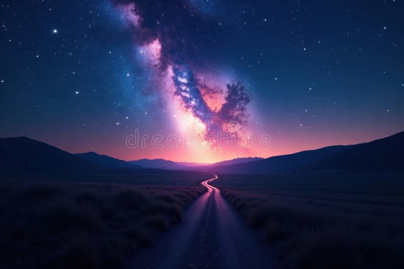 Infinite Starlight Path Across a Deep, Dark Sky, Beauty, Interstellar ...