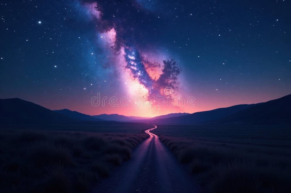Infinite Starlight Path Across a Deep, Dark Sky, Beauty, Interstellar ...