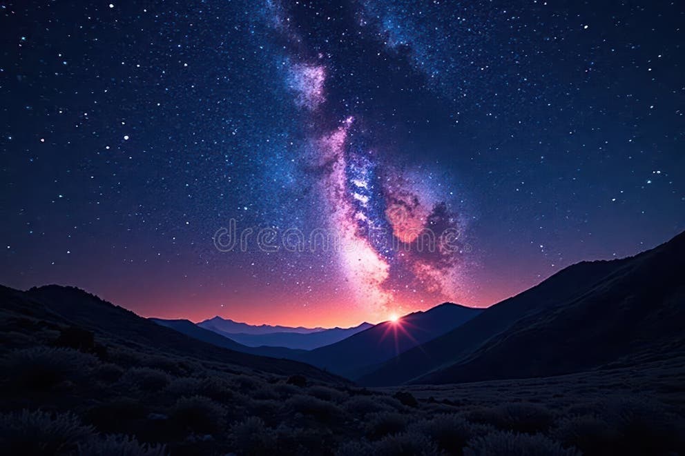Infinite Starlight Path Across a Deep, Dark Sky, Cosmic, Peaceful Stock ...