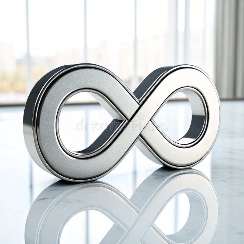 Infinite Symbol 3D Icon stock illustration. Illustration of shape ...