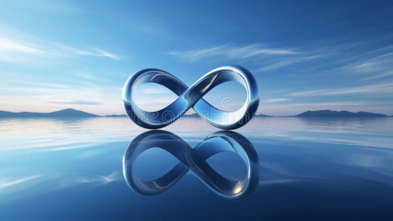 An Infinite Symbol Reflected in the Water, Representing Eternal and ...