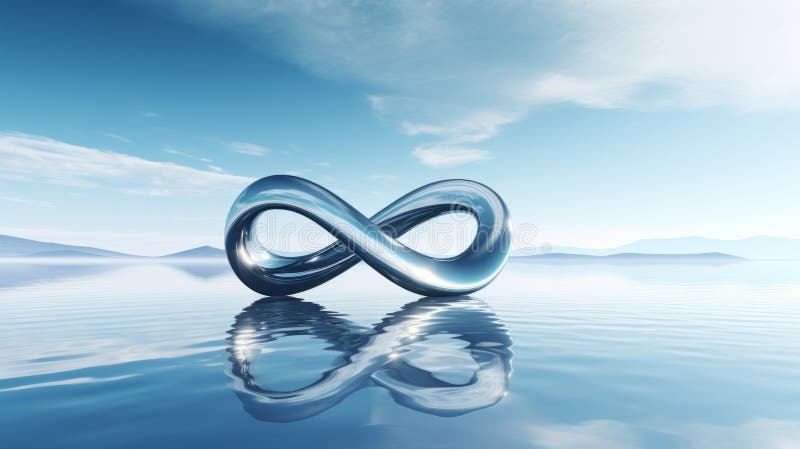 An Infinite Symbol Reflected in Water, Symbolizing Endless ...
