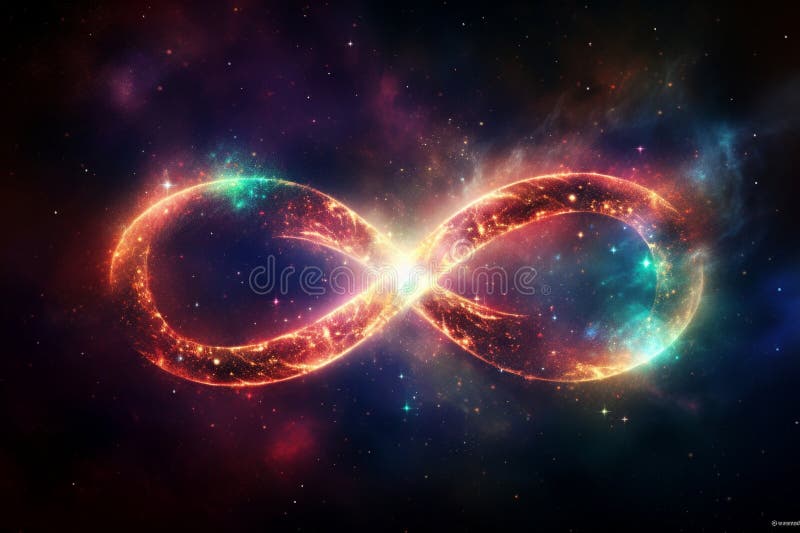 An Infinite Symbol in Space with Stars Stock Image - Image of pattern ...