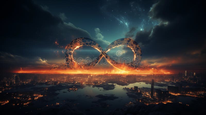 Infinite Symbol Wallpapers in the Style of Double Exposure Stock ...